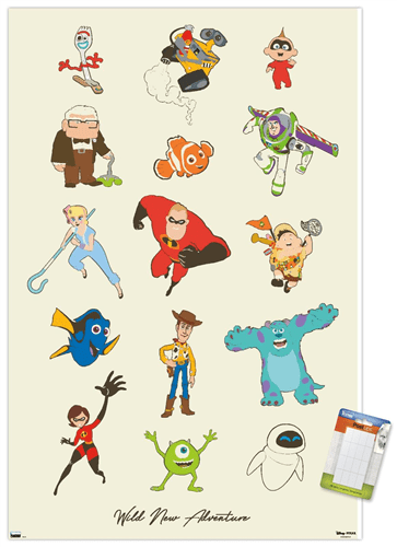 Disney Pixar - Group Wall Poster, 14.725" x 22.375" - Walmart.com