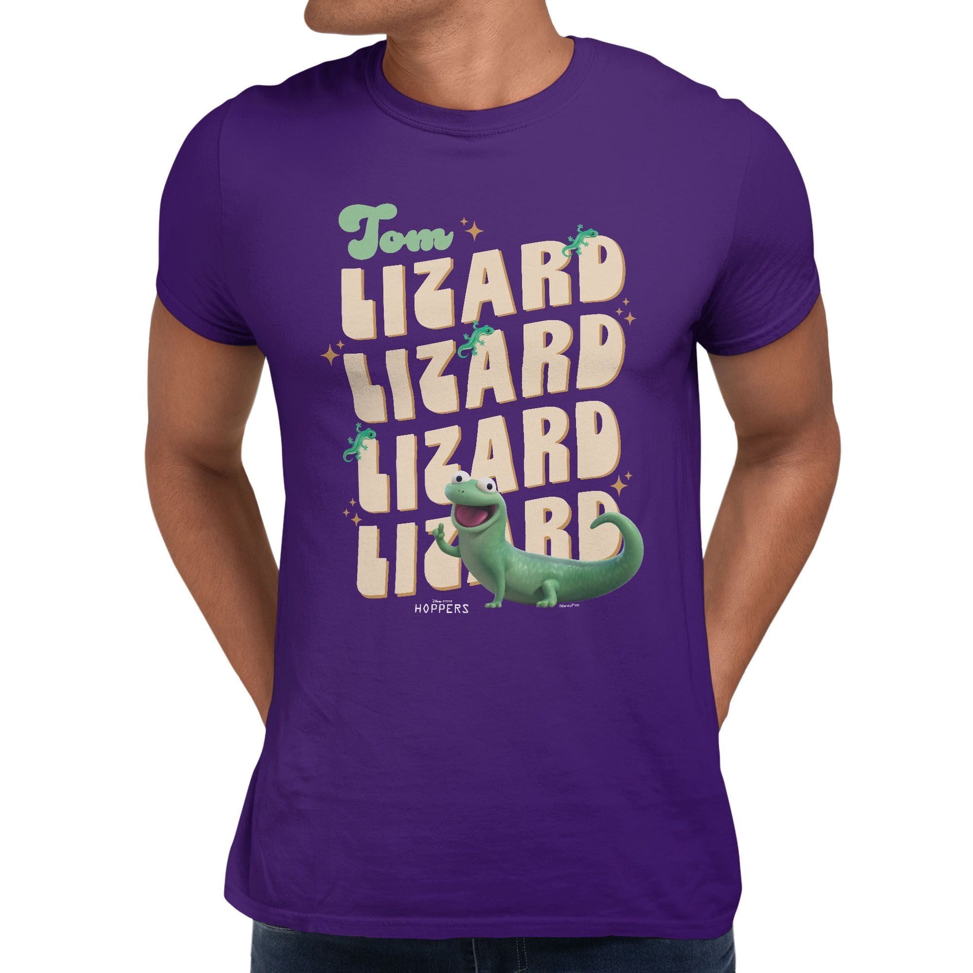 Disney Pixar Hoppers Tom Lizard Name Stack Men's T-Shirt (Purple, S-3XL ...