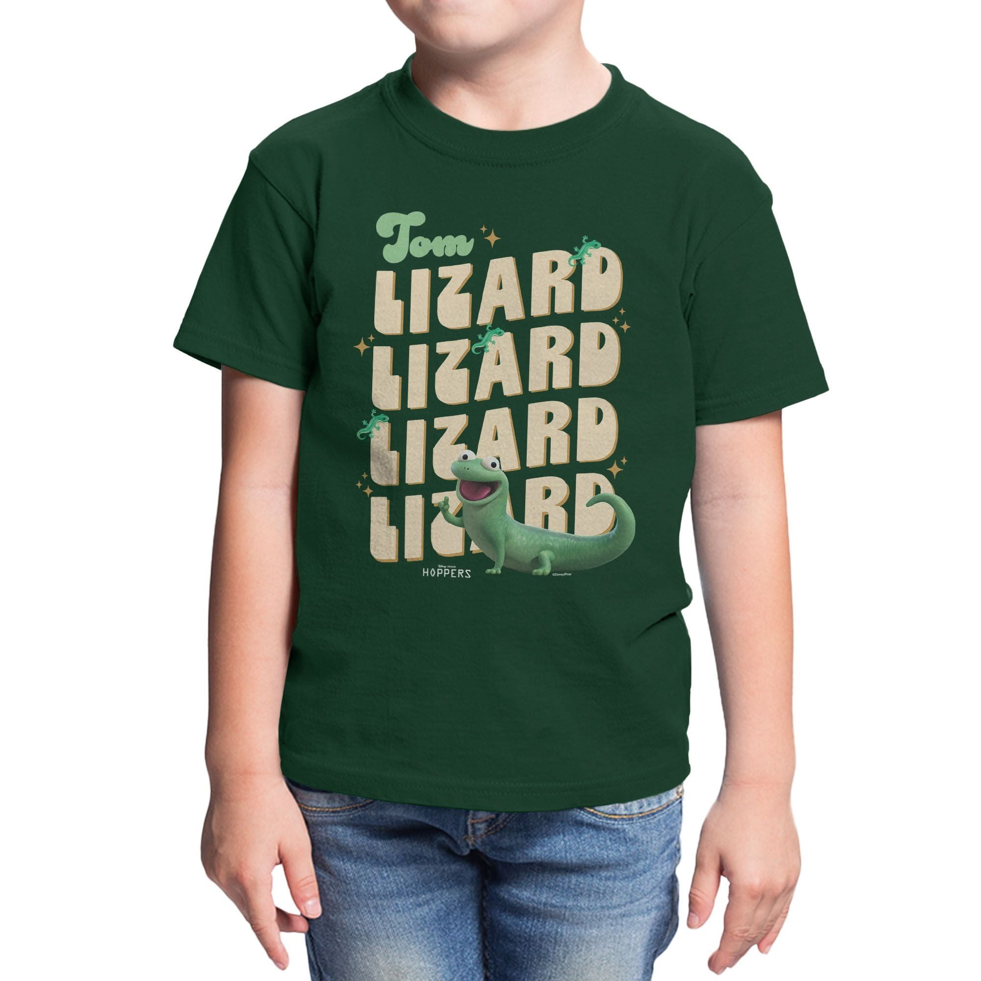 Disney Pixar Hoppers Tom Lizard Name Stack Youth T Shirt (Forest Green ...