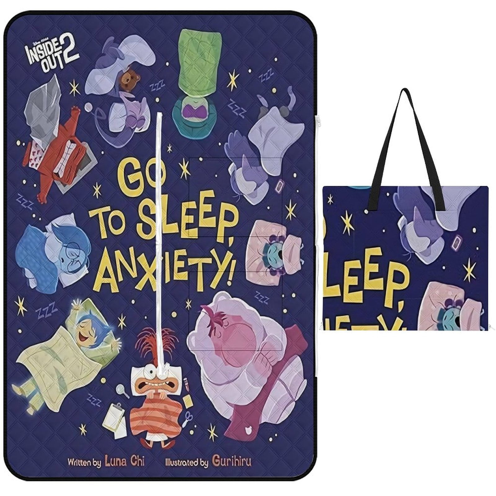 Disney-Pixar Inside Out Go to Sleep, Anxiety! Picnic Blanket Outdoor ...