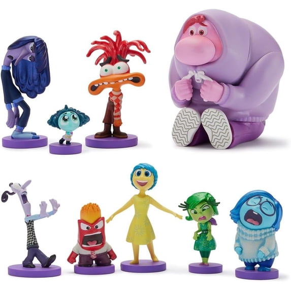 Disney / Pixar Inside Out 2 9-Piece Deluxe PVC Figure Playset (Version ...