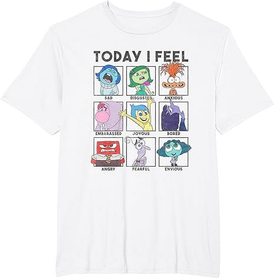Disney Pixar Inside Out 2 Today I Feel Vintage Panels T-Shirt - Walmart.com