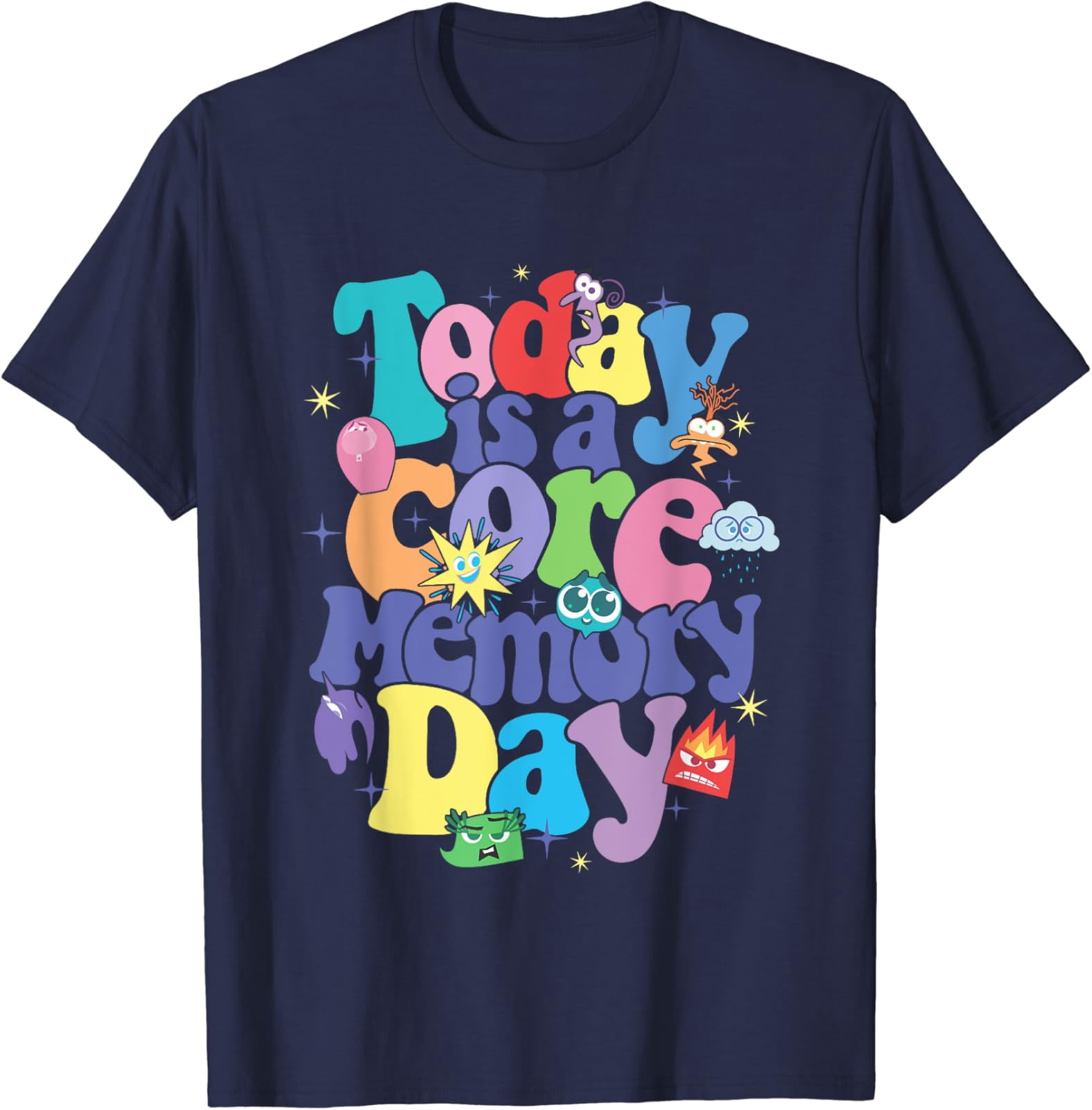 Disney Pixar Inside Out 2 Today Is A Core Memory Day Poster T-Shirt ...