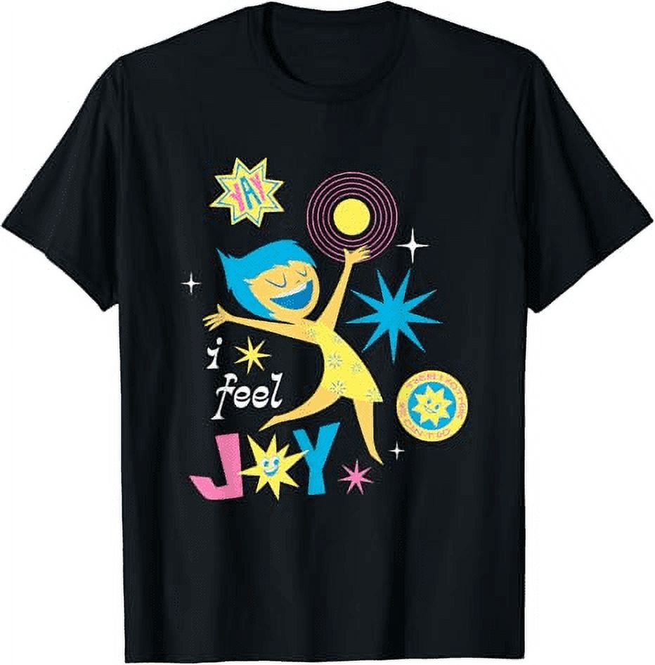 Disney Pixar Inside Out 2 Yay I Feel Joy Vintage Logo T-Shirt - Walmart.com