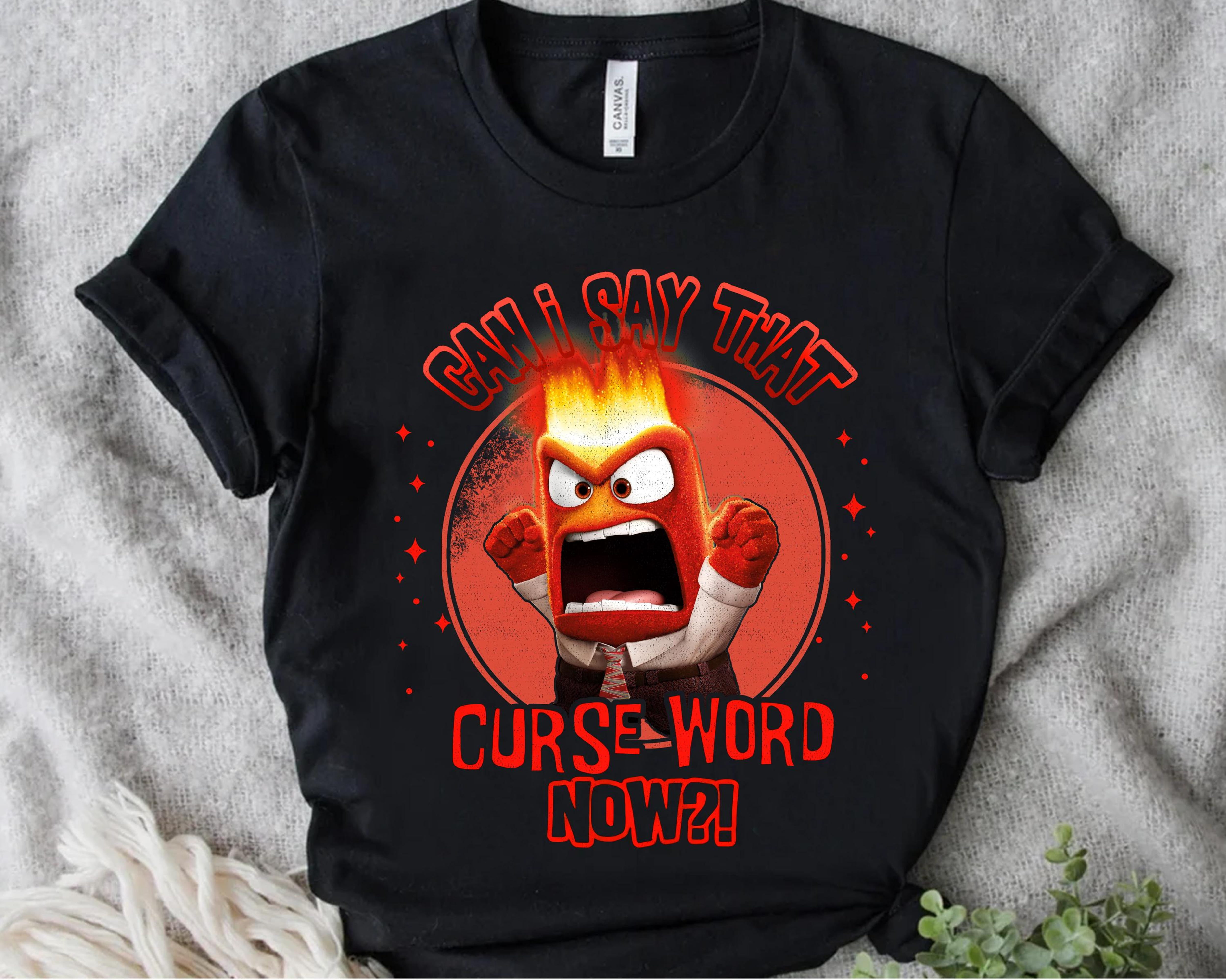 Disney Pixar Inside Out Anger Curse Word Shirt, Anger Feeling Shirt ...