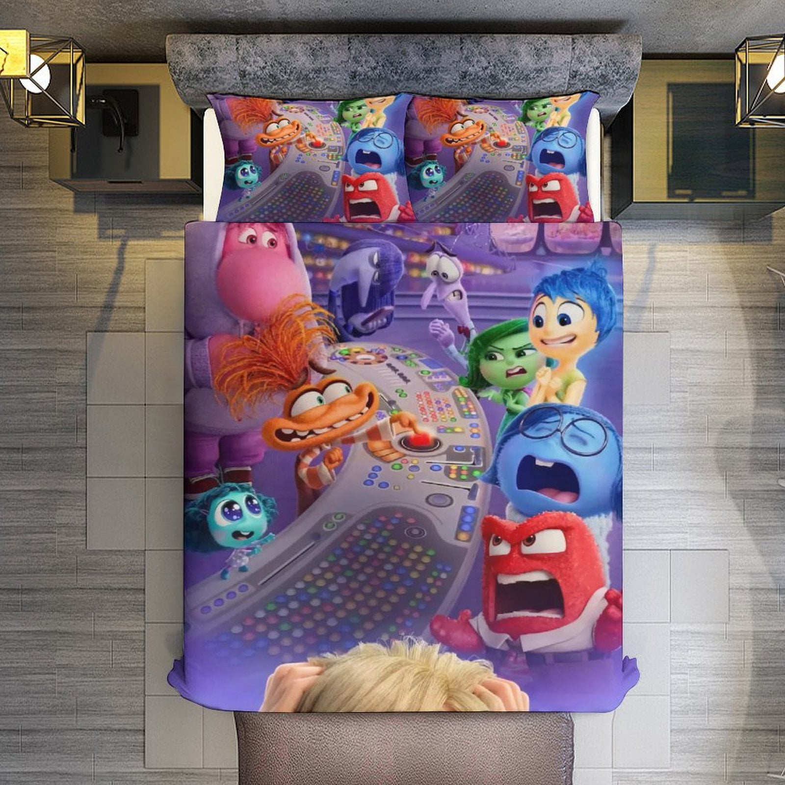 Disney-Pixar Inside Out Bed Sheet Set for Kids Boys Girls,Duvet Cover ...