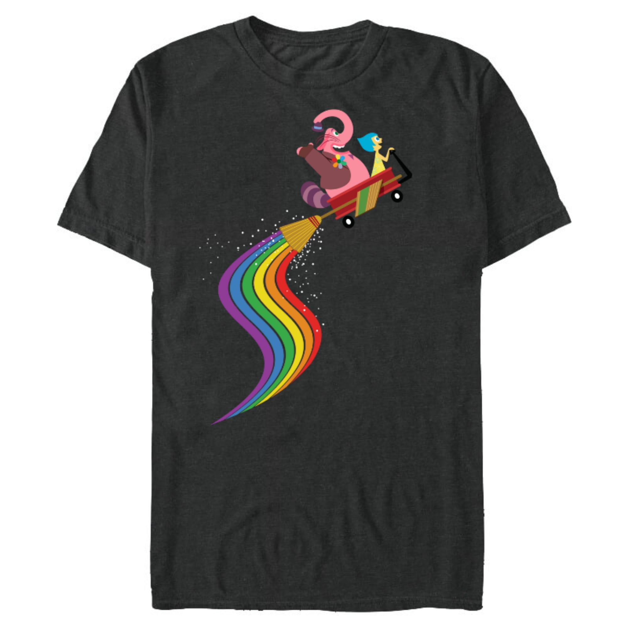 Disney Pixar Inside Out Bing Bong and Joy Rainbow T-Shirt- Short Sleeve ...