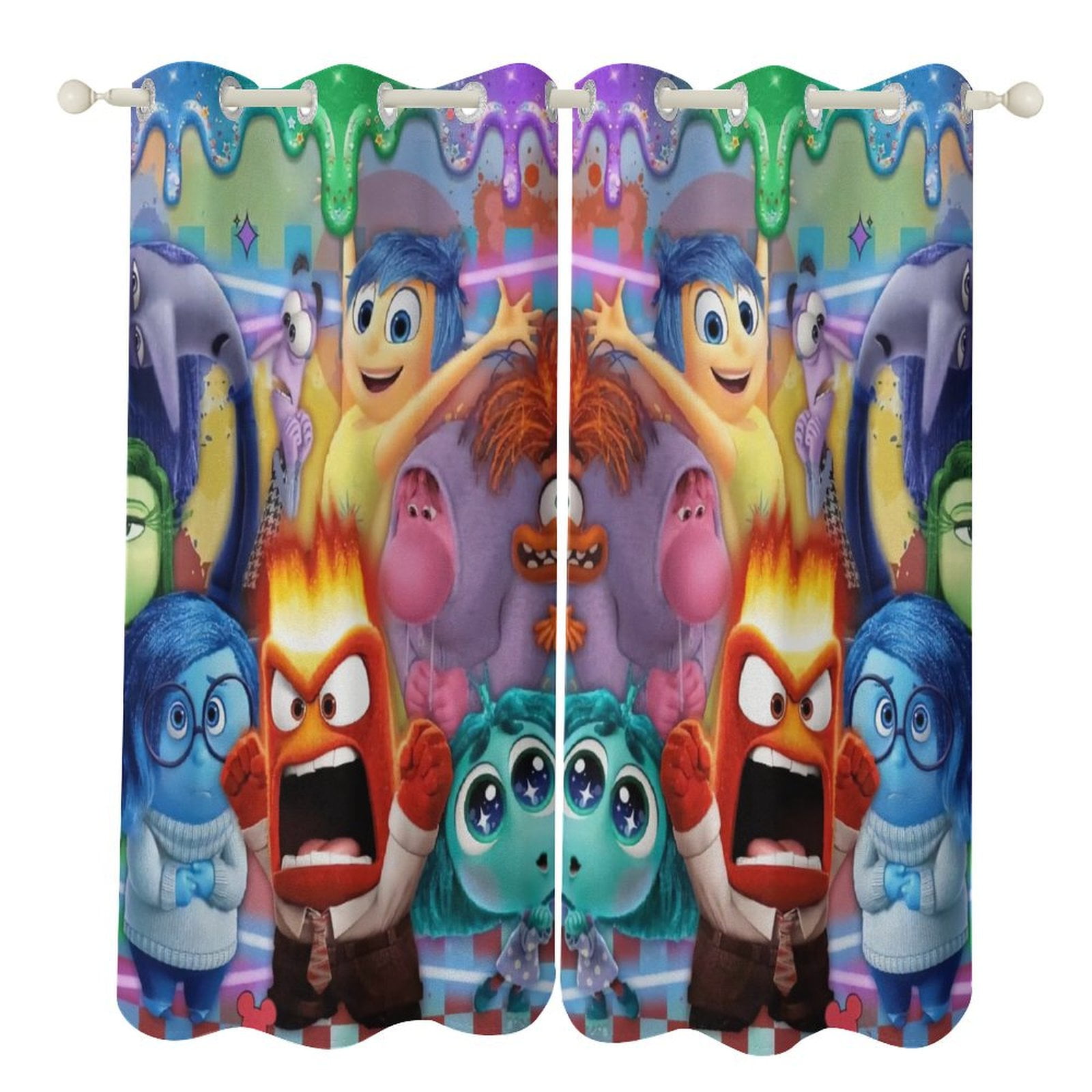 Disney-Pixar Inside Out Curtains 72 inch,2 Panels Set,100% Blackout ...