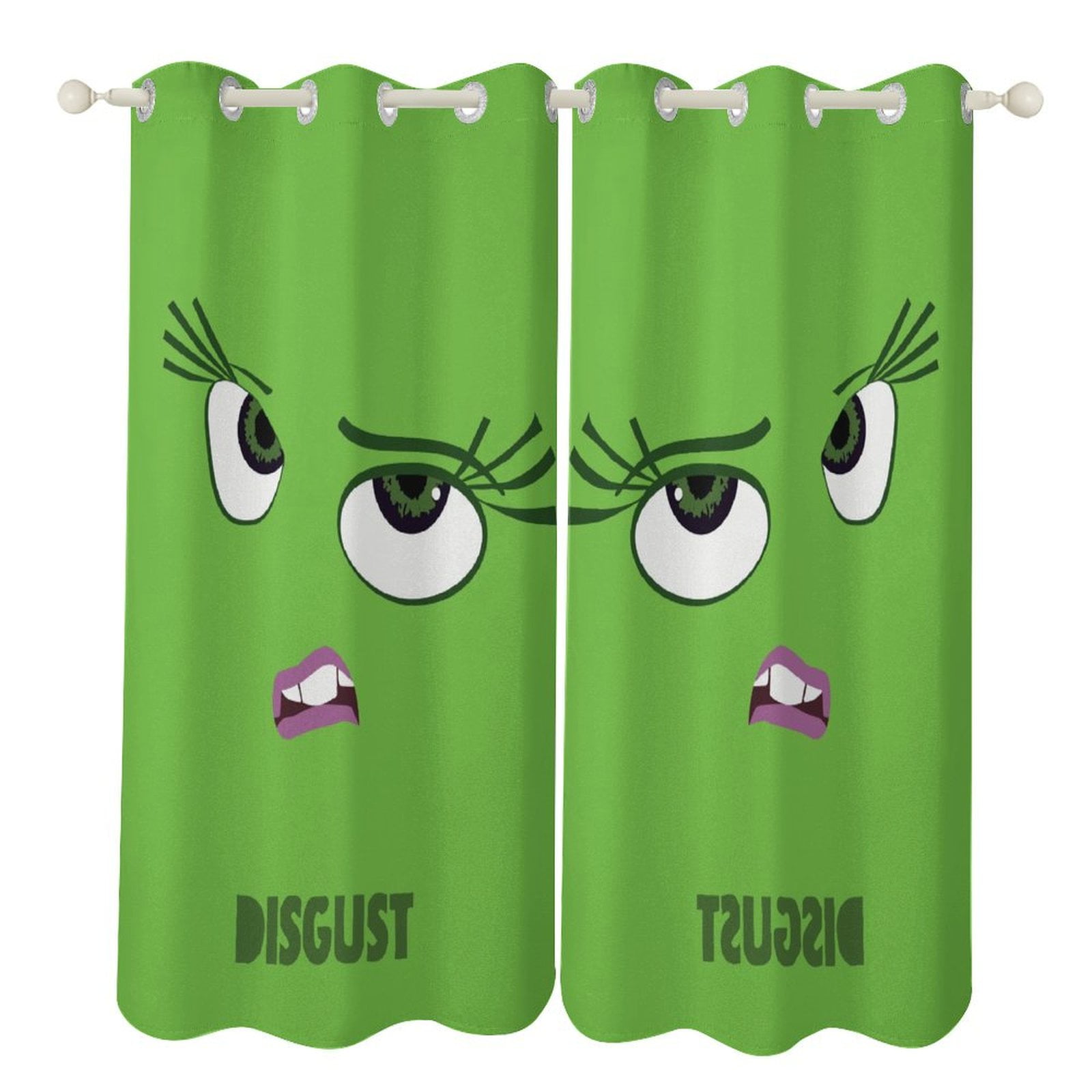 Disney-Pixar Inside Out Disgust Face Curtains for Boy Girls Home Decor ...