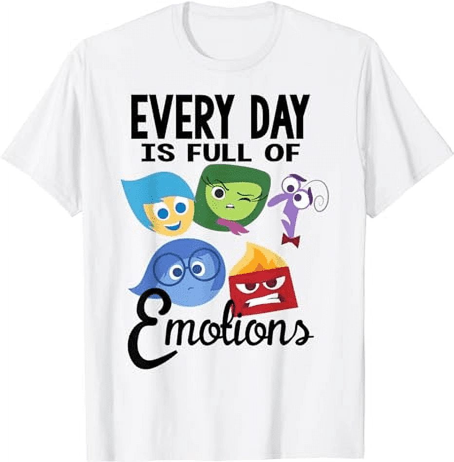 Disney Pixar Inside Out Every Day Is Full Of Emotions Group T-Shirt ...