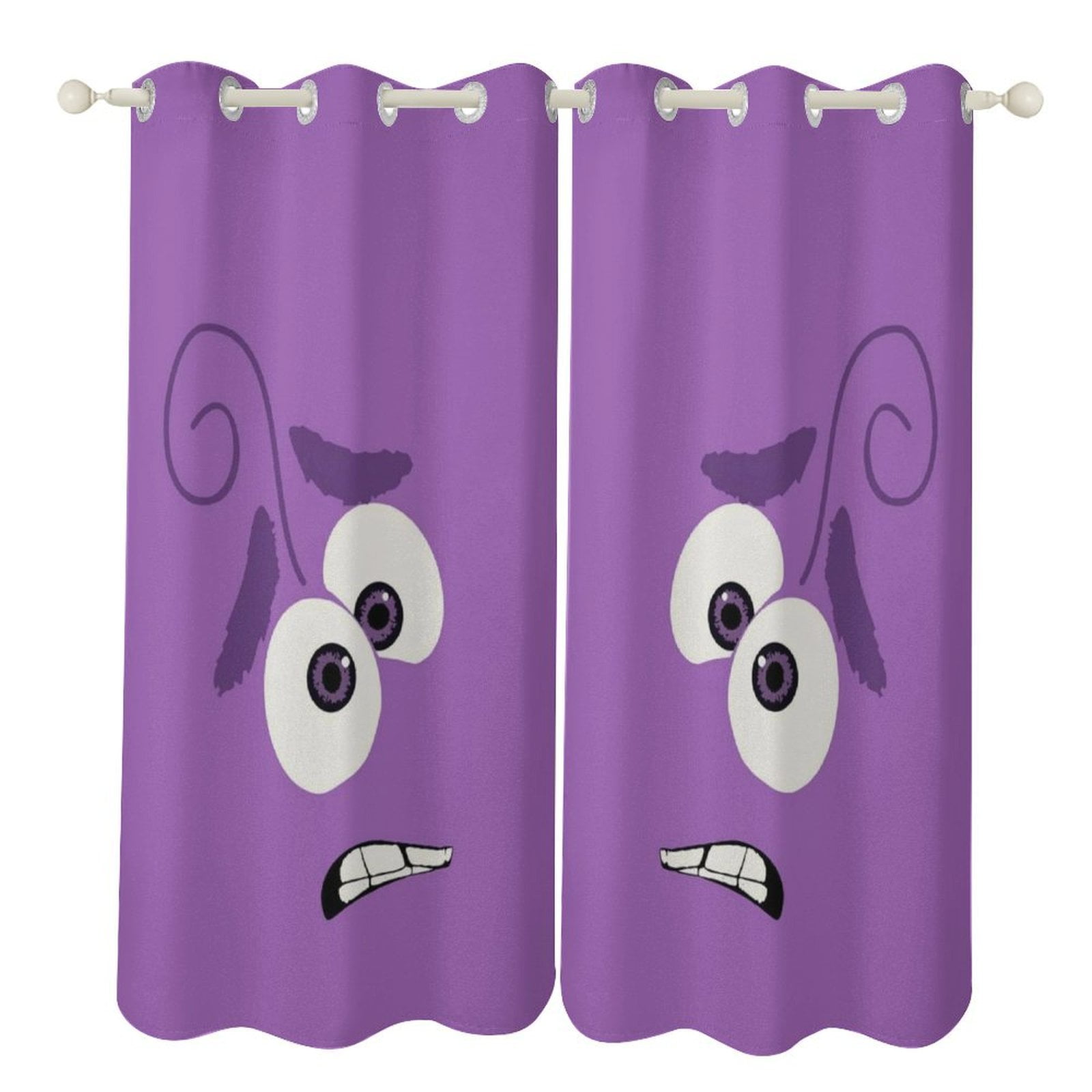 Disney-Pixar Inside Out Fear Face Curtains 84 inch,2 Panels Set,100% ...