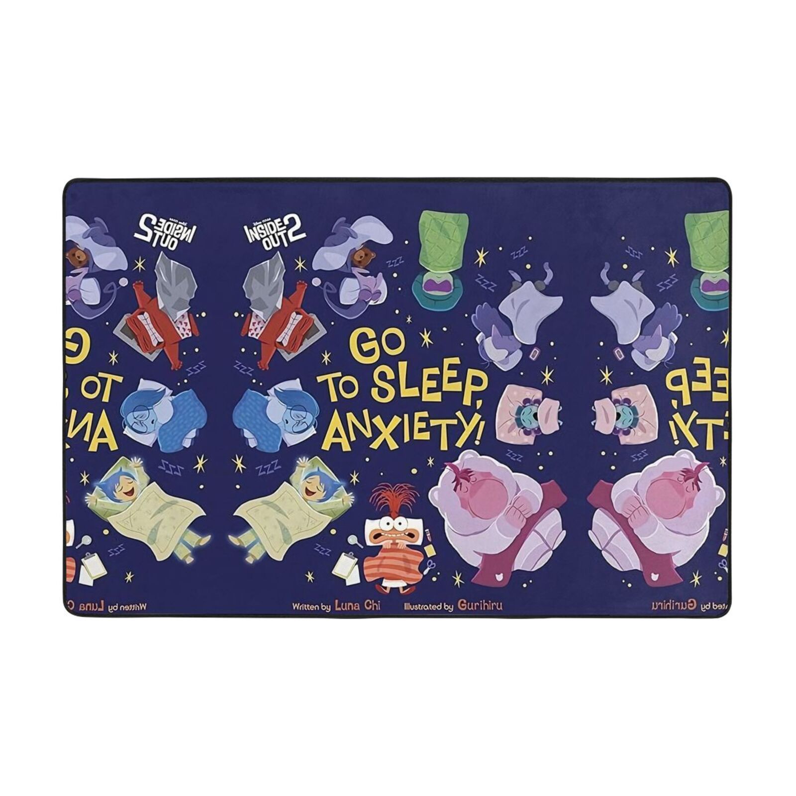 Disney-Pixar Inside Out Go to Sleep, Anxiety! Gamer Rug Room Non-Slip ...