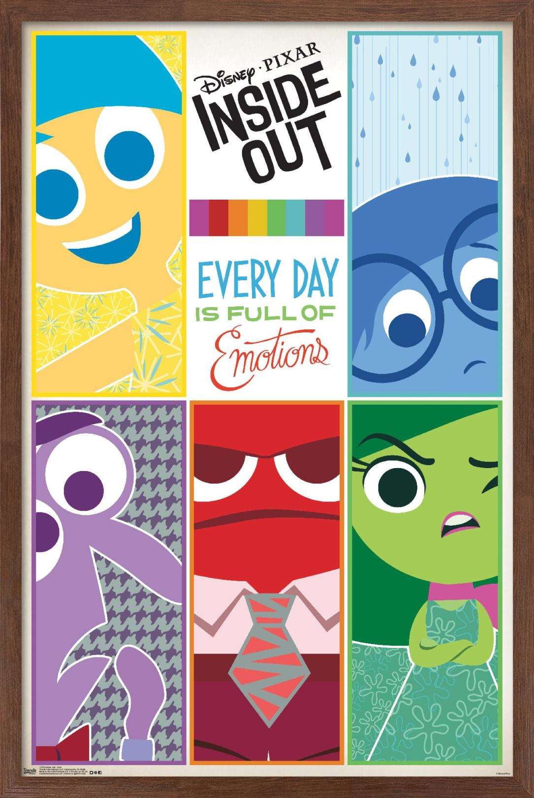 Disney Pixar Inside Out - Grid Wall Poster, 14.725" x 22.375", Framed ...