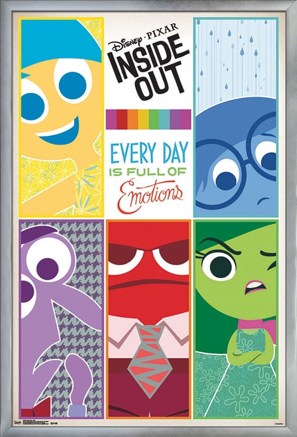 Disney Pixar Inside Out - Grid Wall Poster, 22.375" x 34", Framed ...