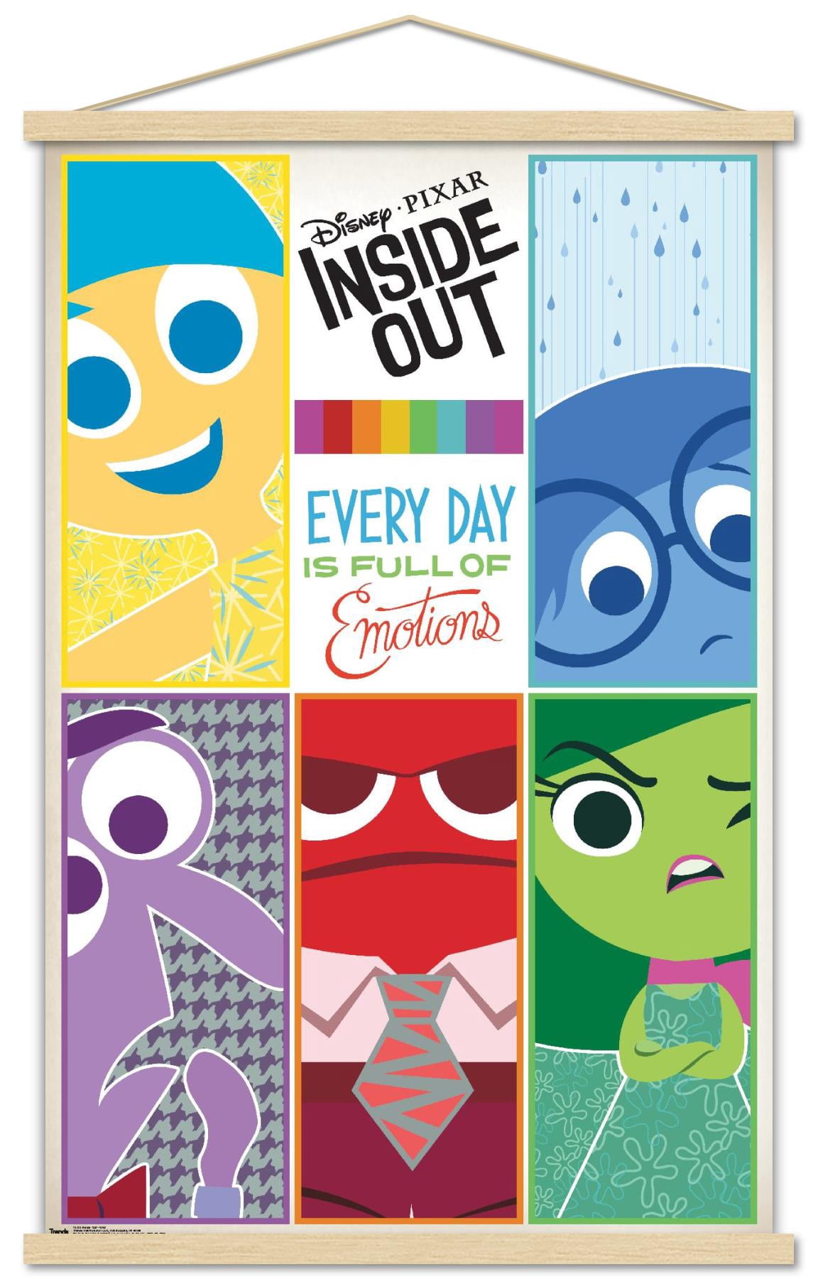 Disney Pixar Inside Out - Grid Wall Poster with Wooden Magnetic Frame ...