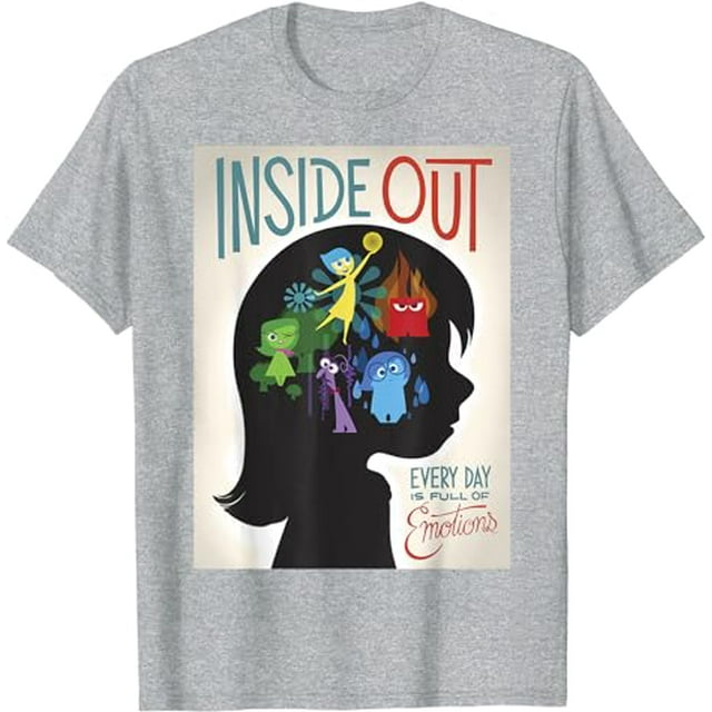 Disney Pixar Inside Out Silhouette Movie Poster T-Shirt - Walmart.com