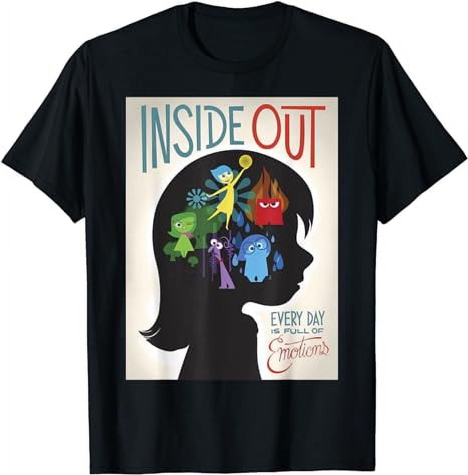 Disney Pixar Inside Out Silhouette Movie Poster T-Shirt - Walmart.com