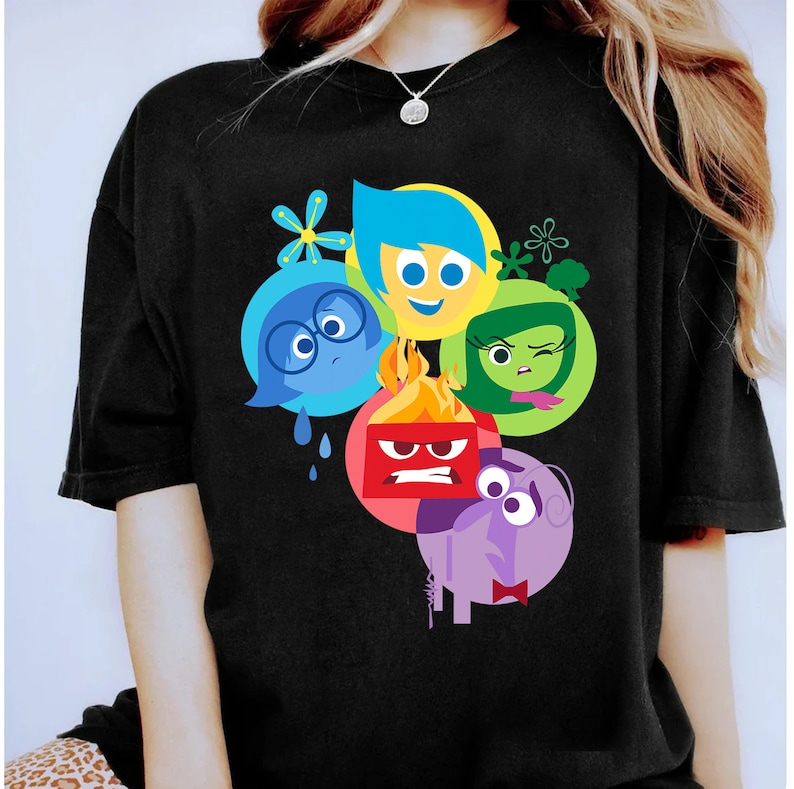 Disney Pixar Inside Out Simple Group Shot Graphic T-Shirt, Disneyland ...