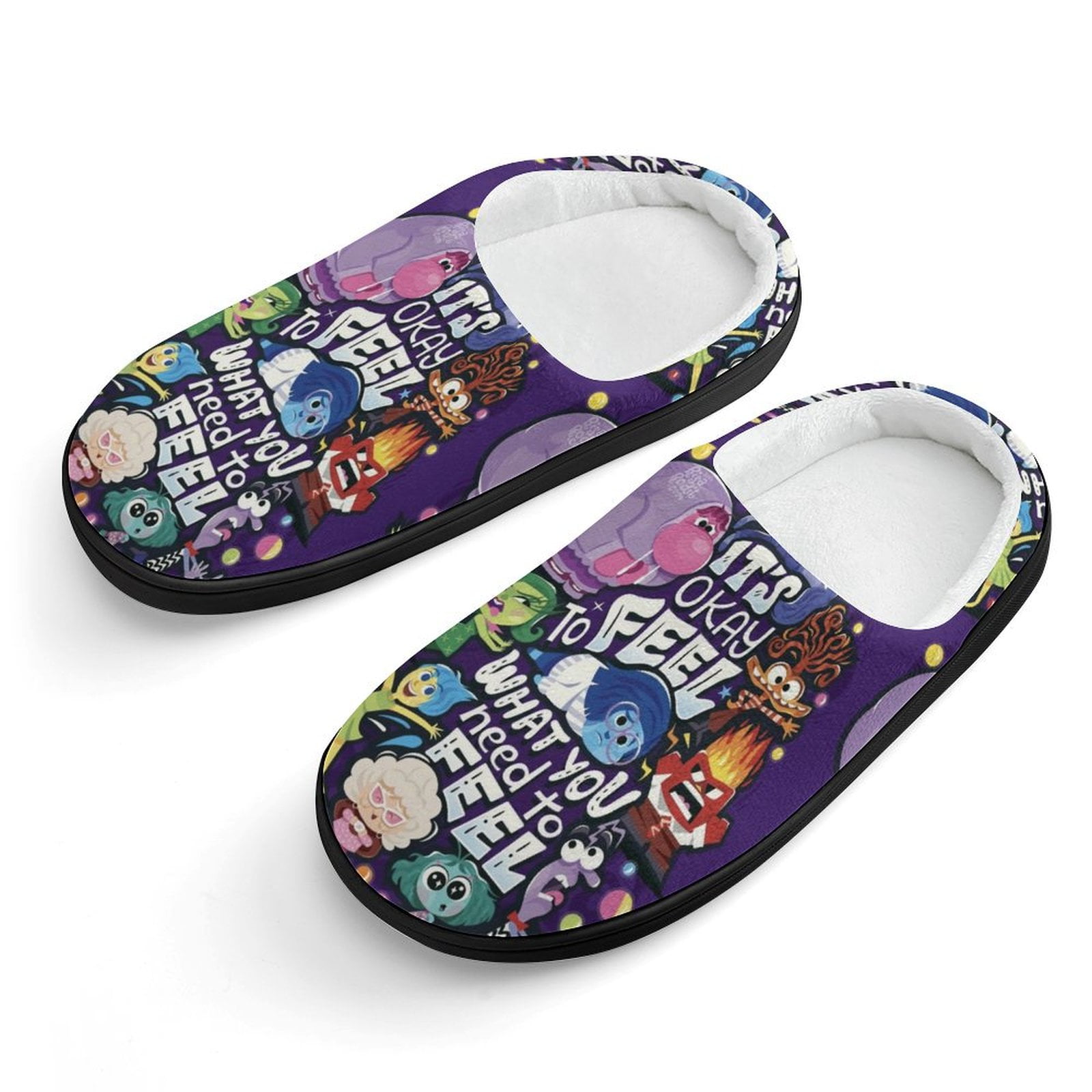 Disney-Pixar Inside Out Slippers for Girls Boys Teen,Soft Plush Warm ...