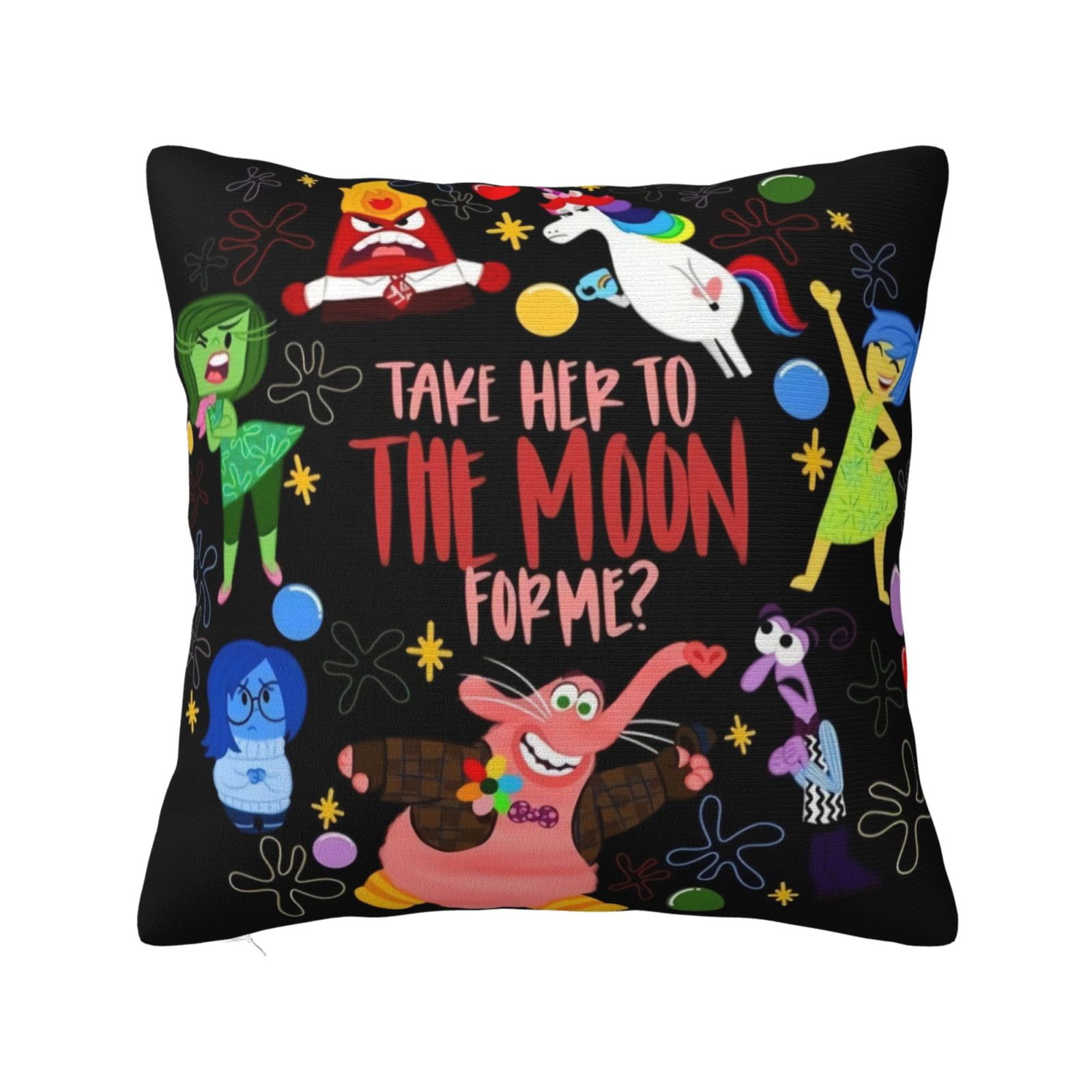Disney-Pixar Inside Out Throw Pillow Covers 16x16 Inch,Square Pillow ...