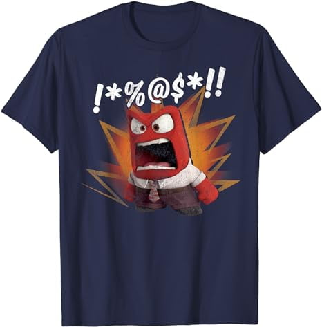 Disney Pixar Inside Out Vintage Anger Fire Explosion Logo T-Shirt ...