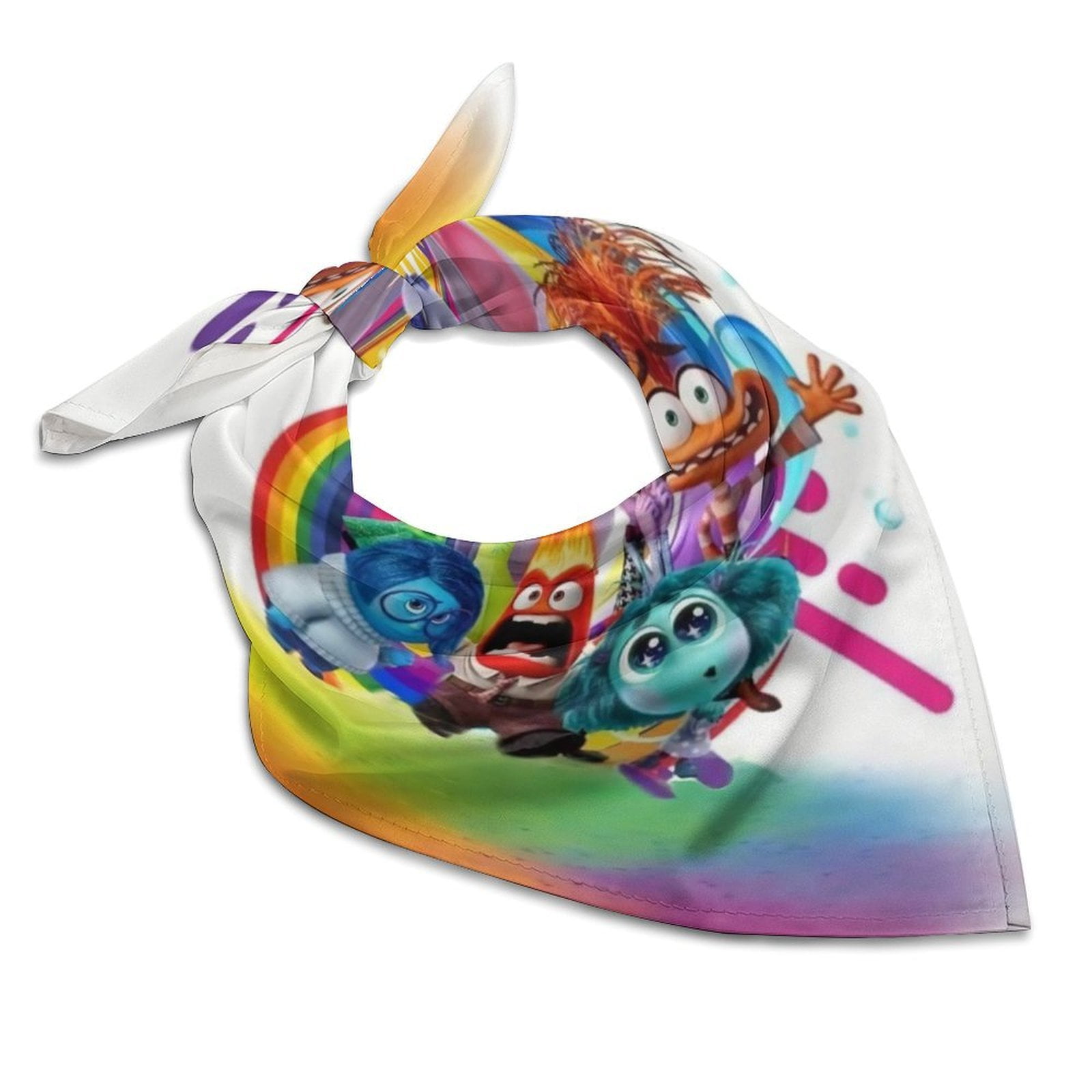 Disney-Pixar Inside Out9 Square Satin Head Scarf Hair Scarves Silk-like ...