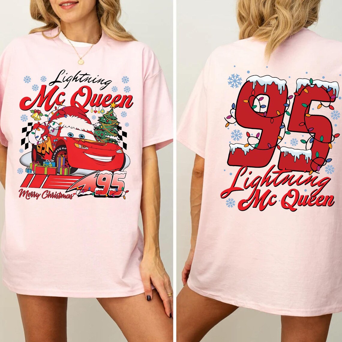Disney Pixar Lightning McQueen Christmas Sweatshirt, Disney Cars ...