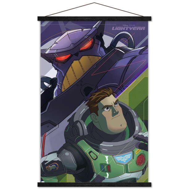 Disney Pixar Lightyear - Buzz and Zurg Wall Poster with Magnetic Frame ...