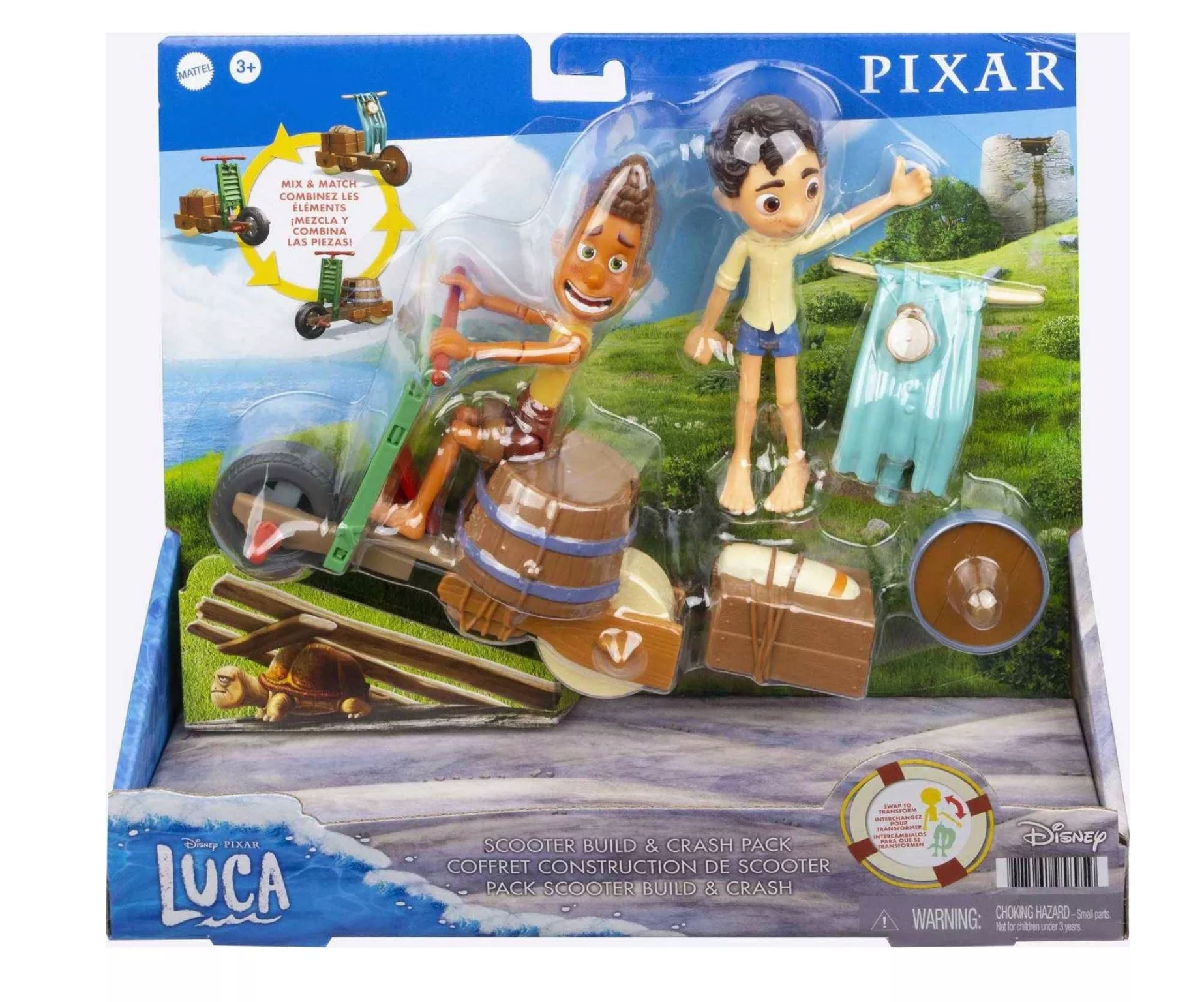 Disney Pixar Luca Alberto Scooter Build and Crash Pack Toy New with Box ...