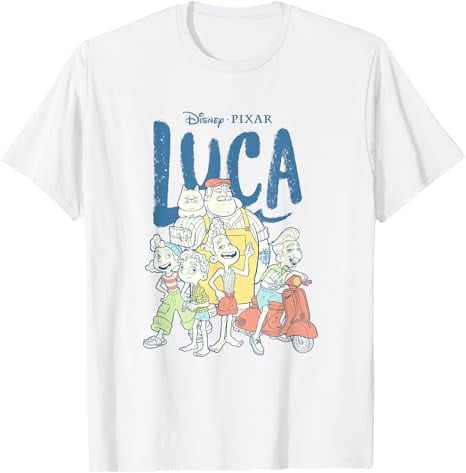 Disney Pixar Luca Group Shot Logo T-Shirt - Walmart.com