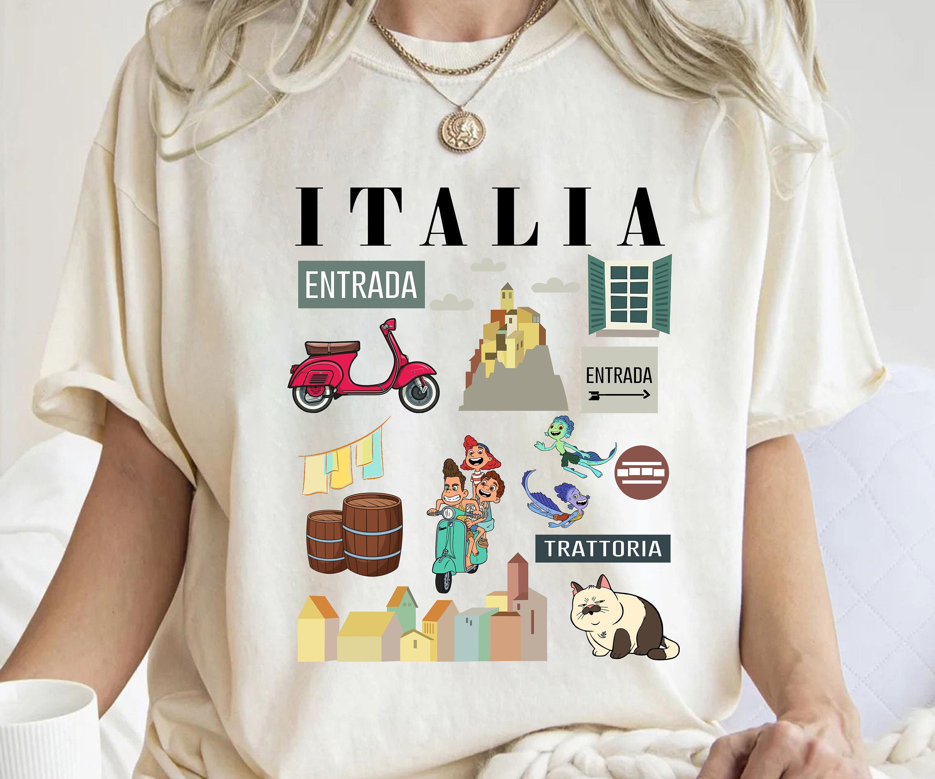 Disney Pixar Luca Italia Icons Logo Tee Luca Characters Tee Disney ...