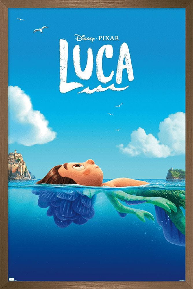 Disney Pixar Luca - Teaser Wall Poster, 14.725" x 22.375", Framed ...