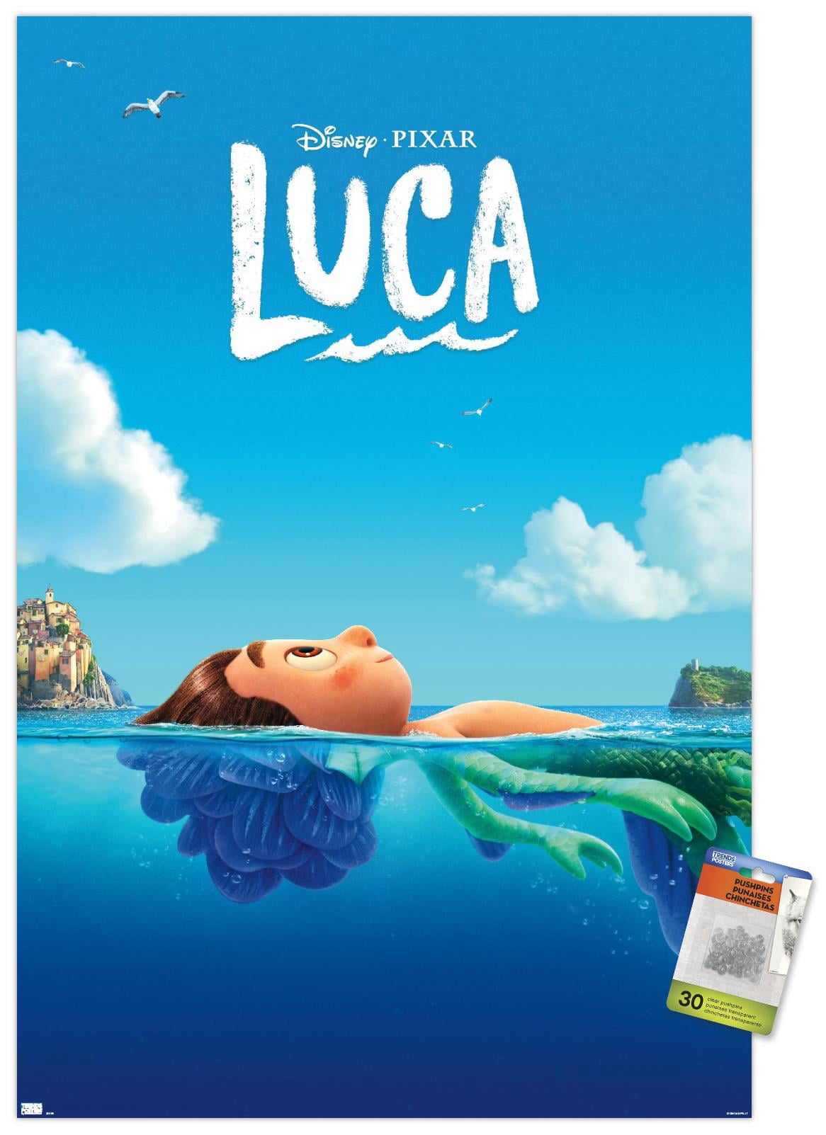 Disney Pixar Luca - Teaser Wall Poster with Pushpins, 22.375" x 34 ...