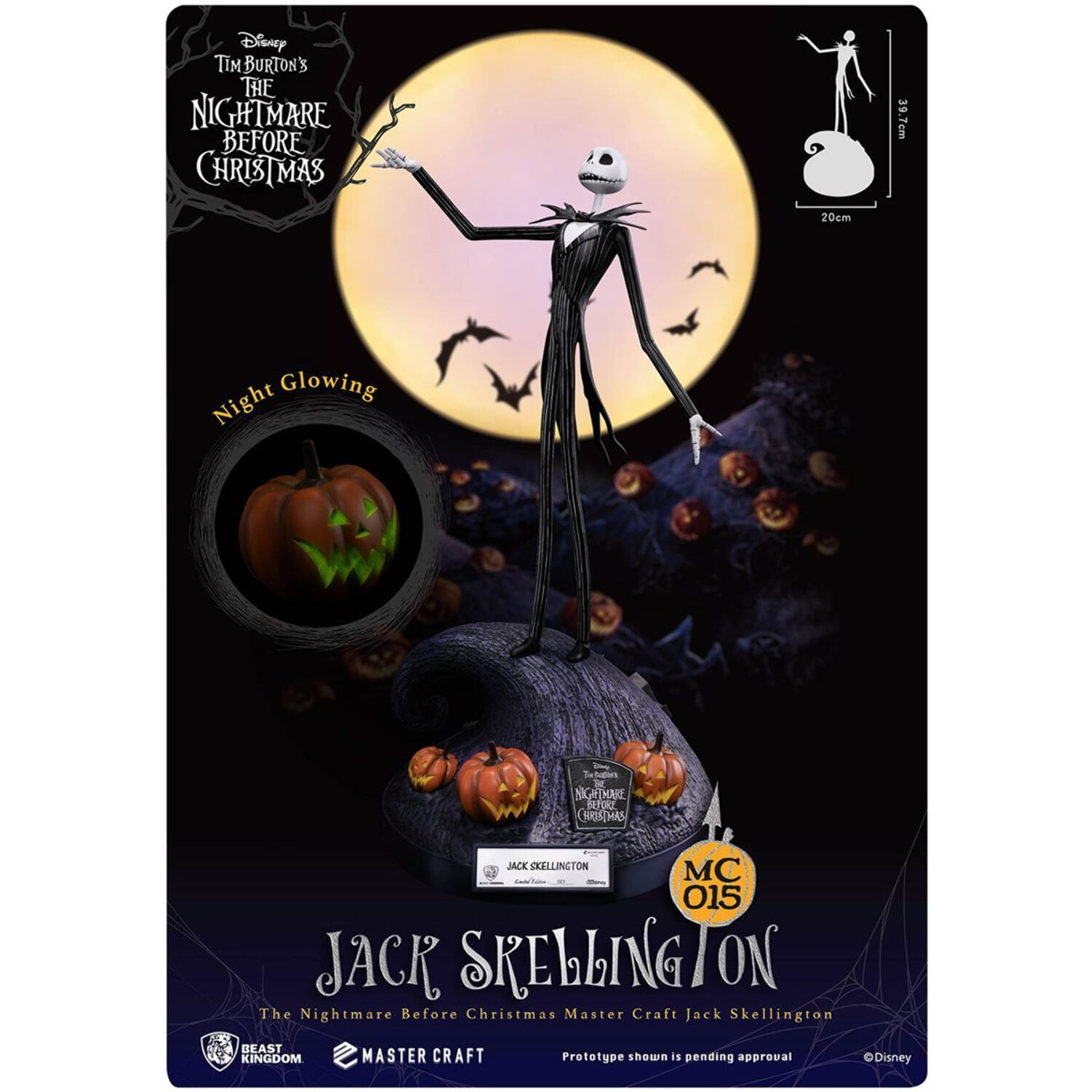 Disney Pixar Master Craft 15.5” Holiday Jack Skellington Resin Figurine ...