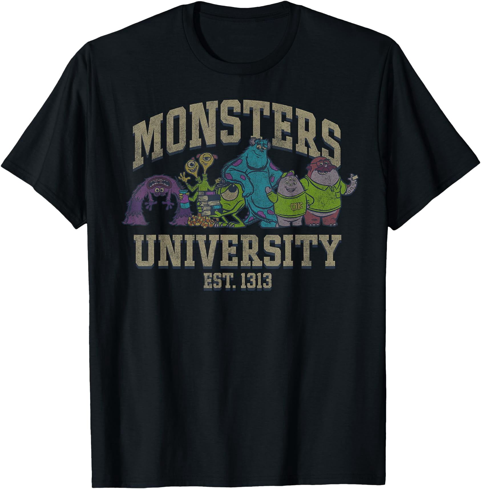 Disney Pixar Monsters University Est. 1313 Group Shot T-Shirt - Walmart.com