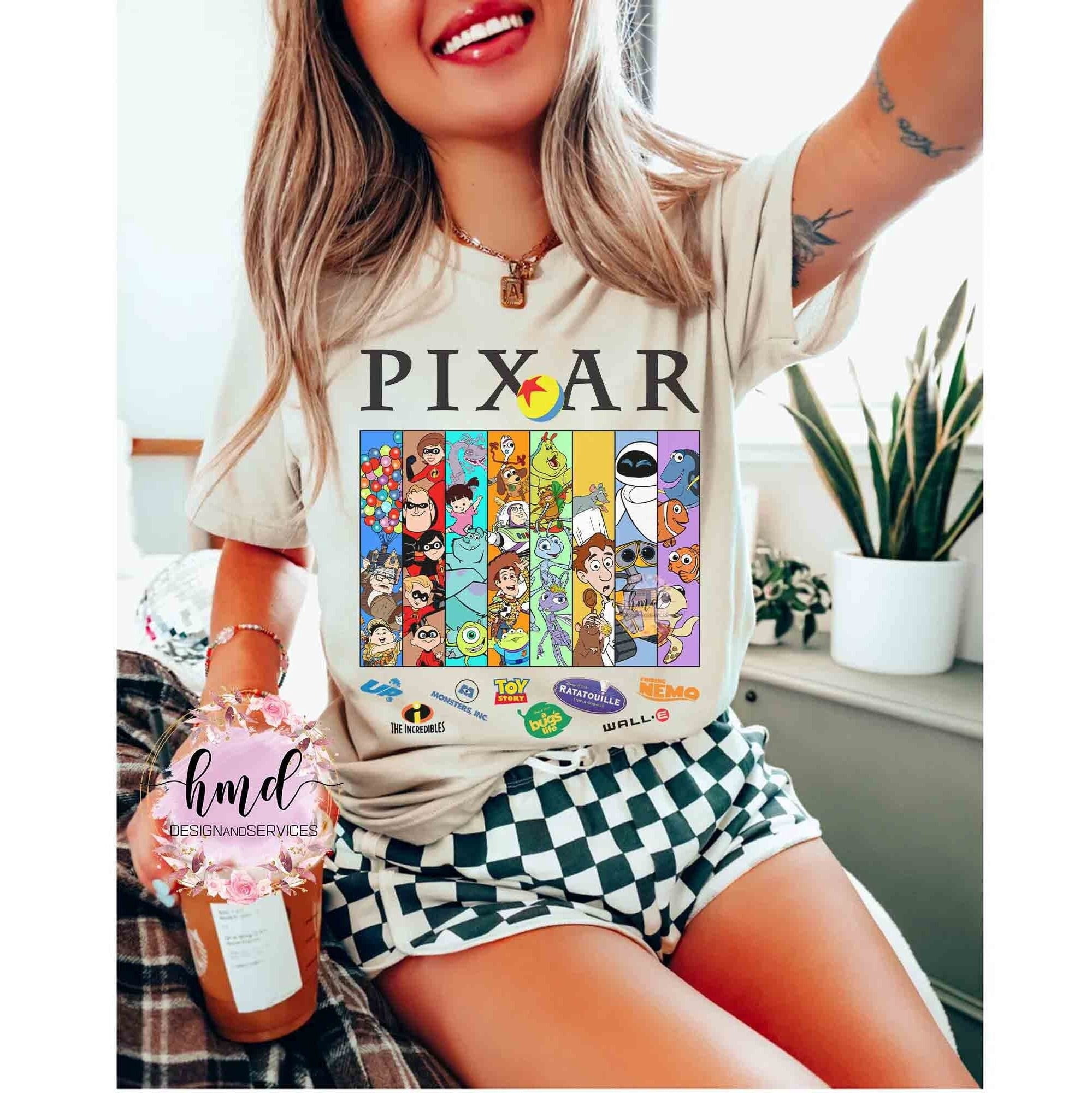 Disney Pixar Movies T-Shirt, In.Side Out , Monster Inc, Toy Story Land ...