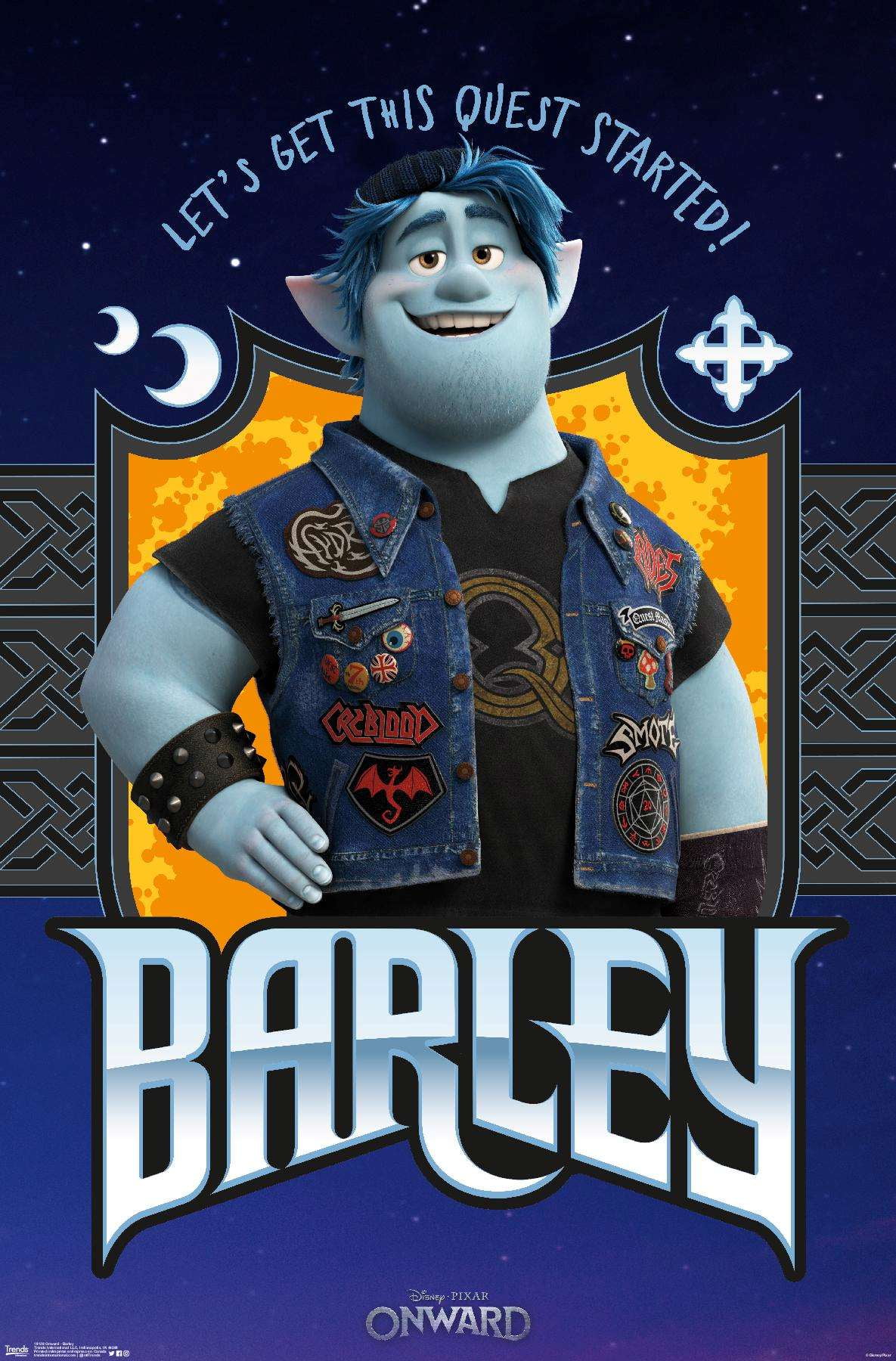 Disney Pixar Onward - Barley Wall Poster, 14.725" x 22.375" - Walmart.com