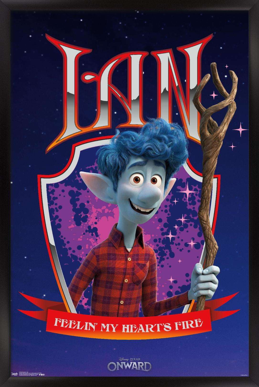 Disney Pixar Onward - Ian Wall Poster, 22.375" x 34", Framed - Walmart.com