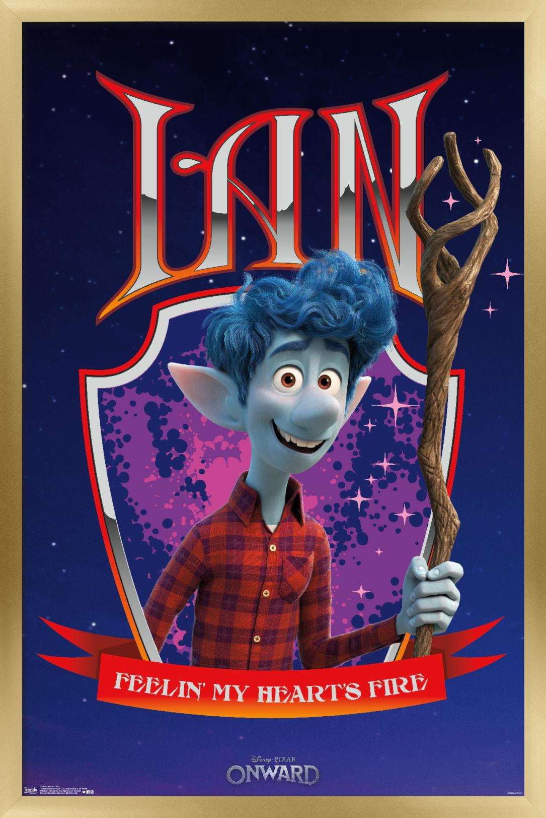 Disney Pixar Onward - Ian Wall Poster, 22.375" x 34", Framed - Walmart.com