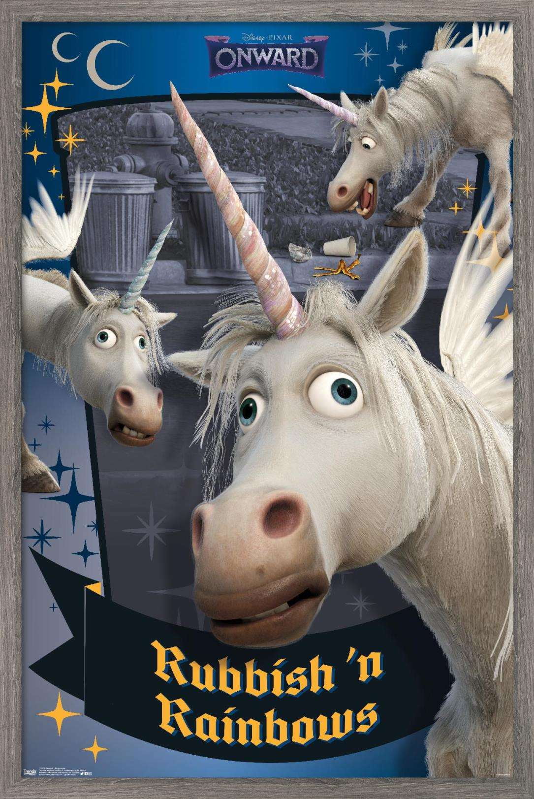Disney Pixar Onward - Pegacorn Wall Poster, 22.375" x 34", Framed ...