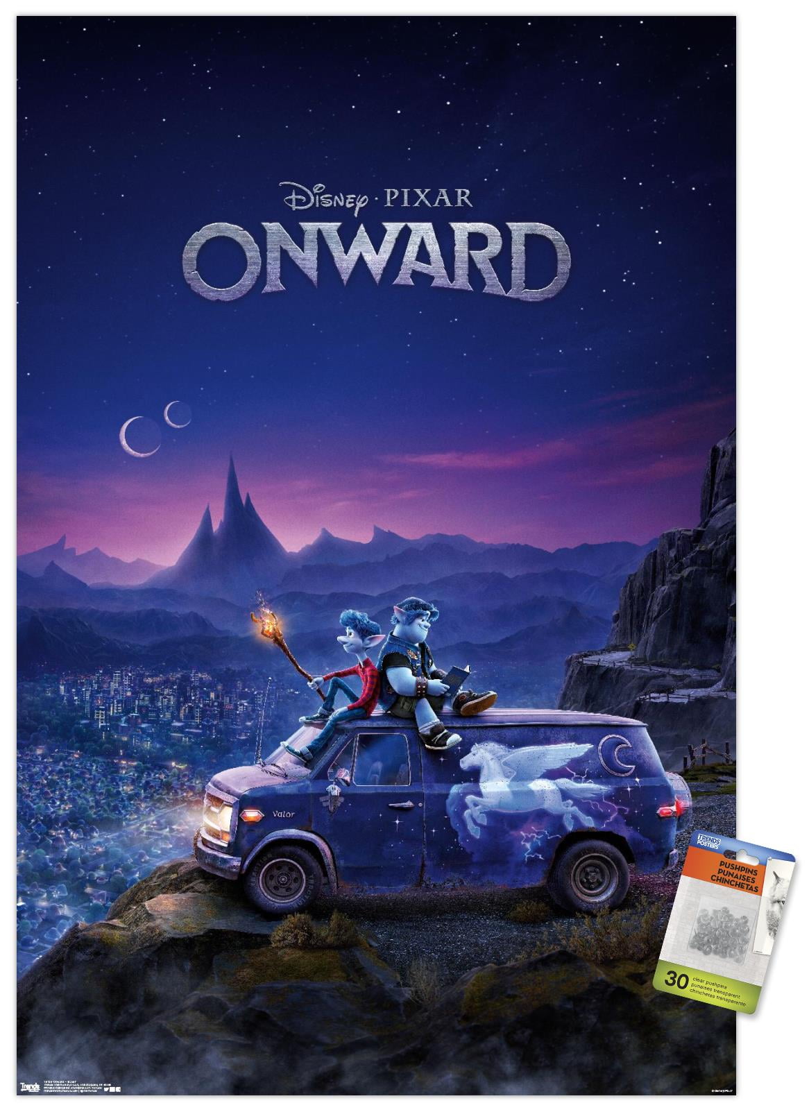 Disney Pixar Onward - Teaser Wall Poster with Push Pins, 22.375" x 34 ...