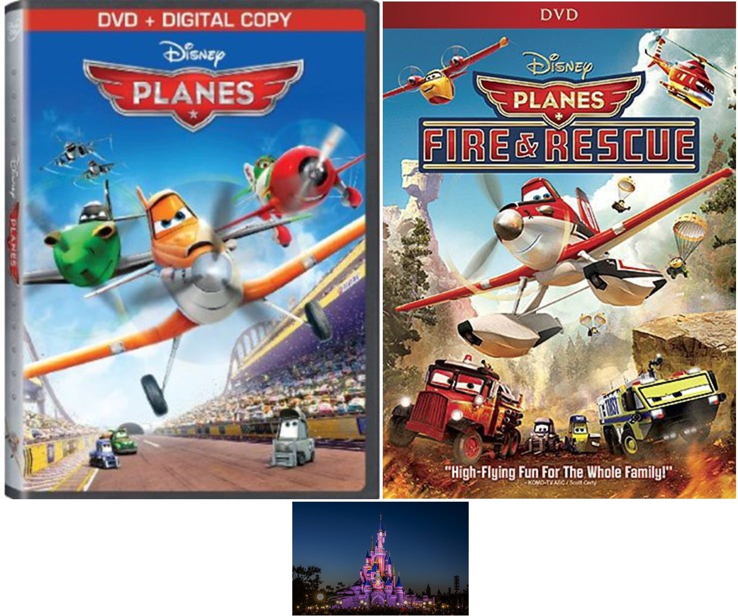 Disney Pixar Planes & Planes Fire & Rescue 2 DVD Set Bundled with Magic ...