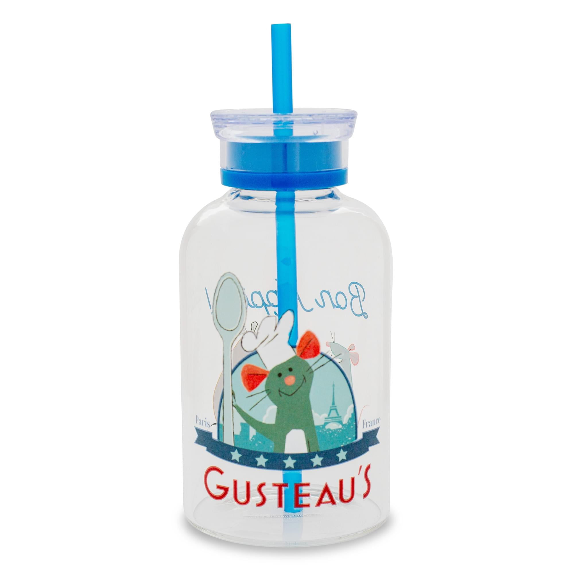 Disney Pixar Ratatouille Gusteau's Glass Milk Bottle With Straw | Hold ...