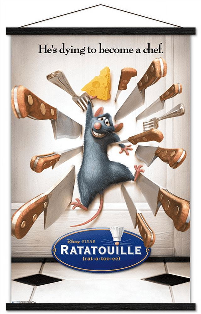 Disney Pixar Ratatouille - One Sheet Wall Poster with Wooden Magnetic ...