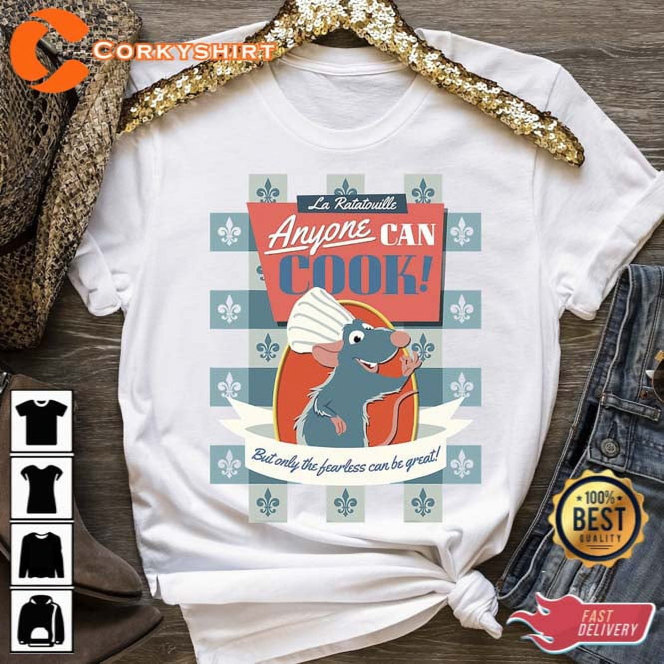 Disney Pixar Ratatouille Remy Anyone Can Cook Poster T Shirt