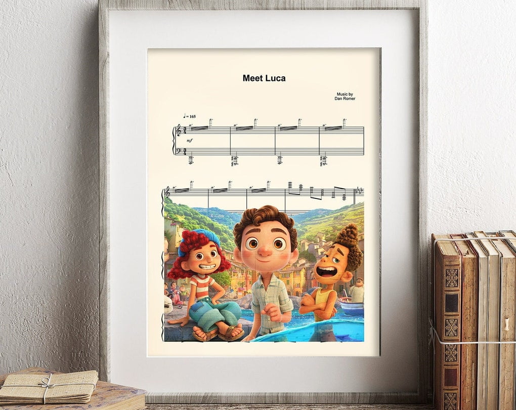 Disney Pixar’S Luca Sheet Music Art Print ,Decor For Living Room ...