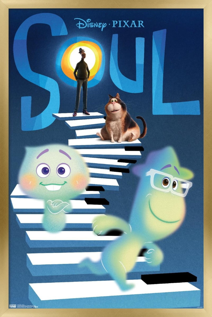Disney Pixar Soul - Piano Wall Poster, 14.725" x 22.375", Framed ...