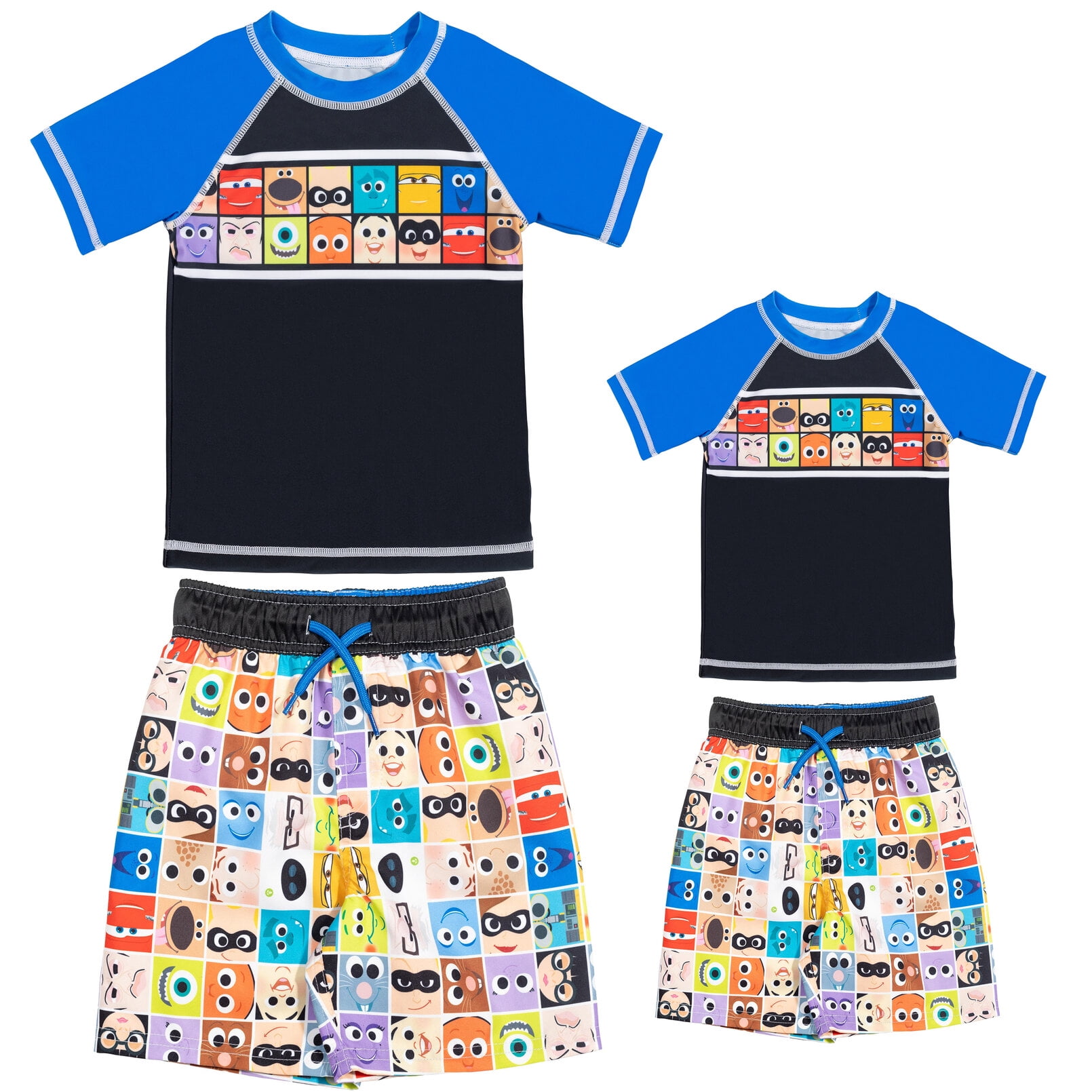 Disney Pixar Sully Little Boys Rash Guard and Swim Trunks Outfit Set ...