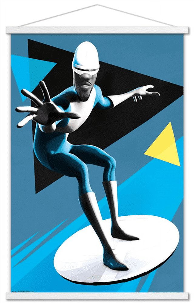 Disney Pixar The Incredibles 2 - Frozone Wall Poster with Wooden ...