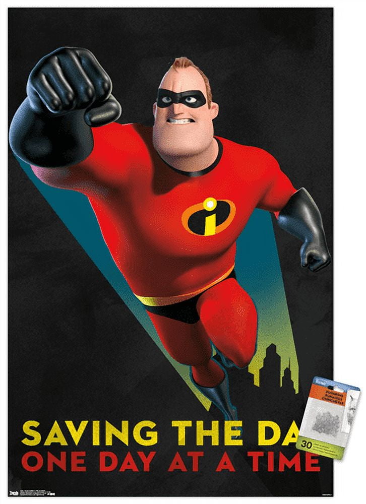 Disney Pixar The Incredibles 2 - Mr. Incredible Wall Poster with Push ...